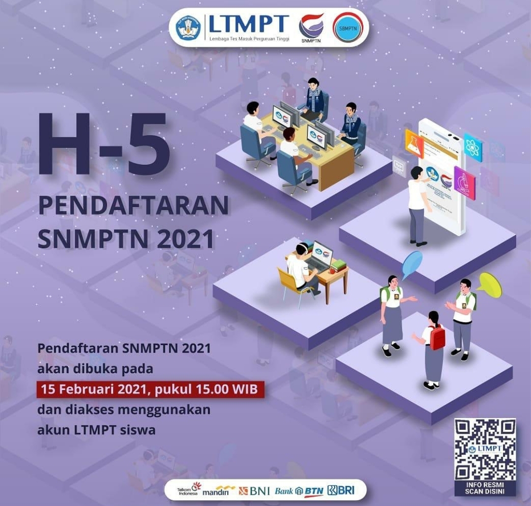 Jangan Lupa, Pendaftaran SNMPTN Dibuka Mulai 15 Februari 2021!